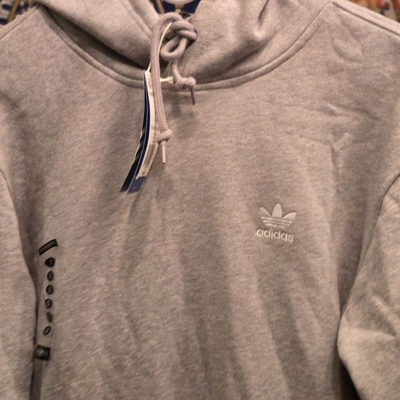 adidas | Shirts | Adidas Mens Gray Hoodie With Trefoil Logo | Poshmark